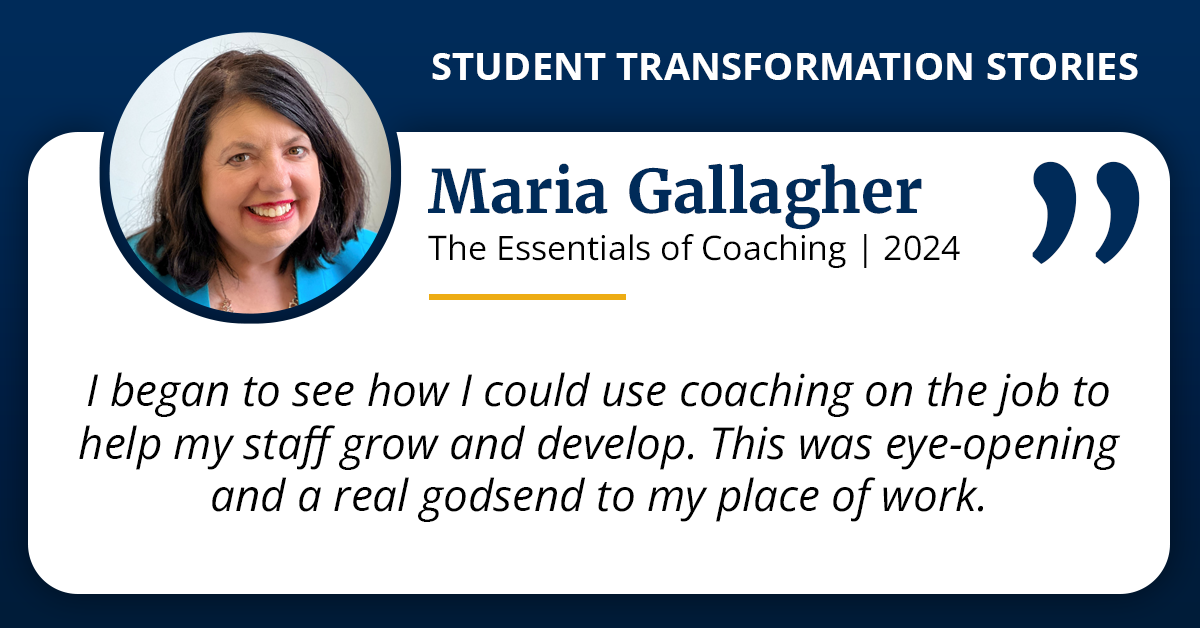 Maria's Gallagher: From Uncertain Leader to Confident Coach